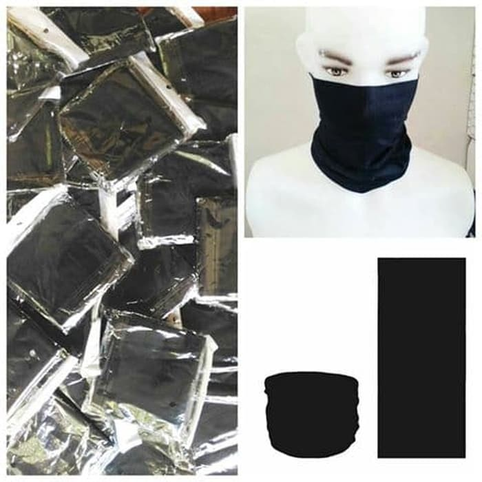 Grosir Buff seamless import Hitam Polos #pilpres - TOKO OLSHOP PRODUK ...