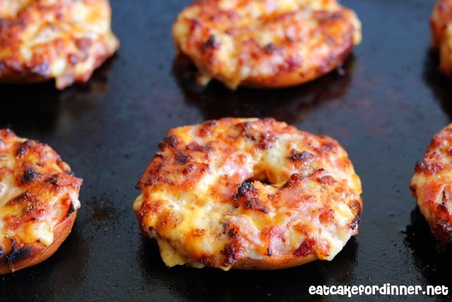 Eat Cake For Dinner: Ham, Bacon and Cheese Bagel Snacks