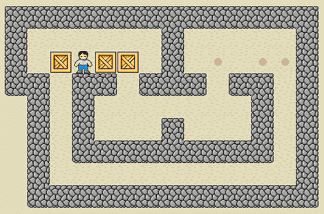 Sokoban: Sokoban lessons - Three boxes (with rooms)