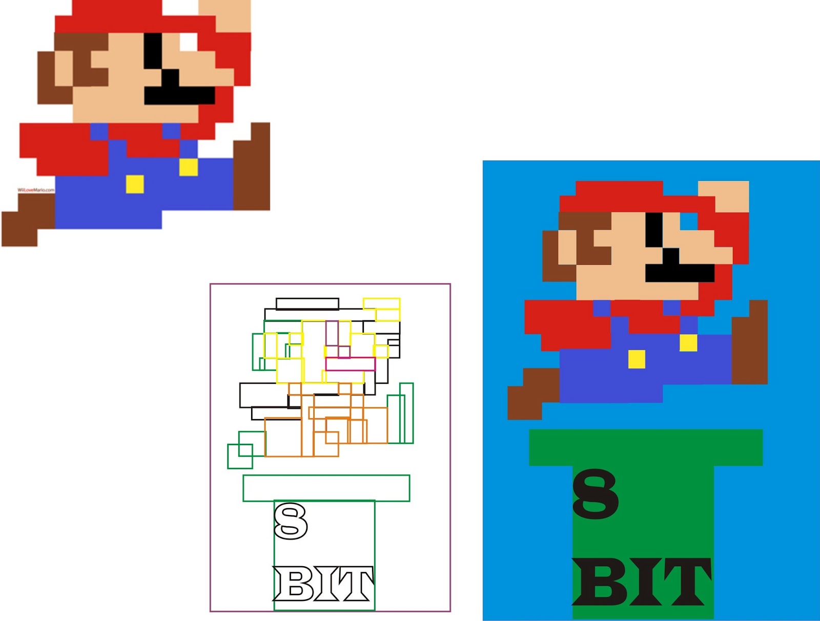 evidencias diseño grafico: 8 bit en ilustrator