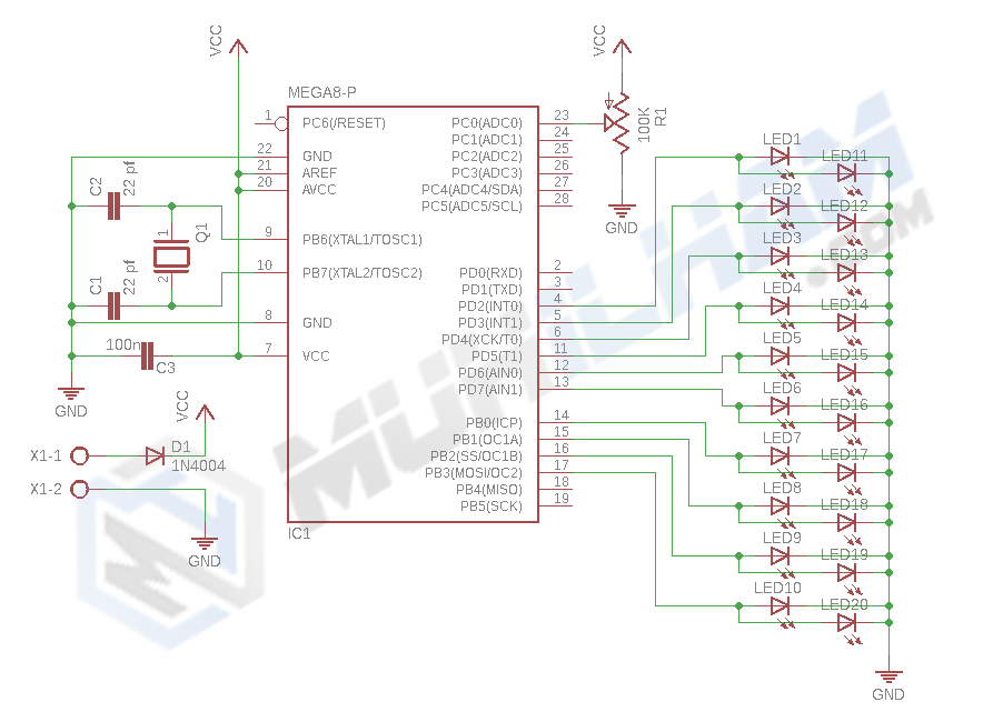 Membuat Running LED Dengan Program Menggunakan Arduino Atmega328 ...