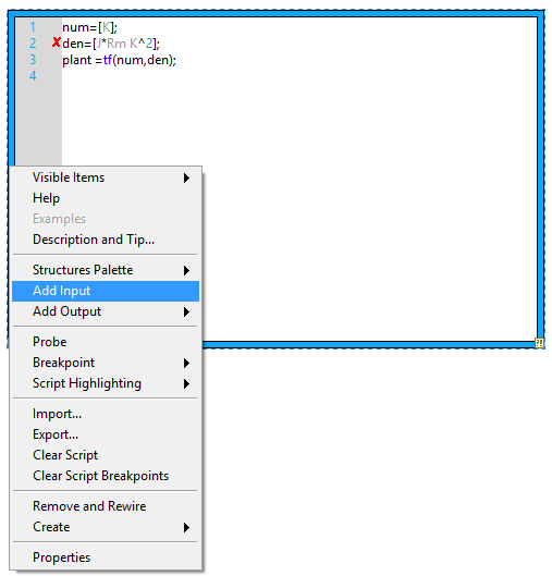 Labview-Uso de MathScript node