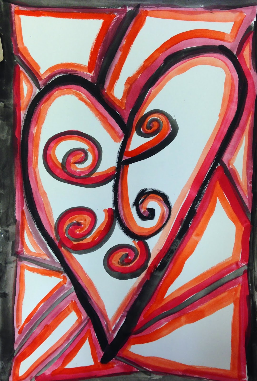Art Room Blog: 2nd Grade Valentine's Day Hearts...