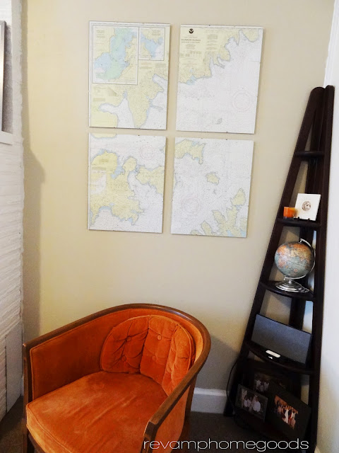 DIY Nautical Chart Art | Revamp Homegoods
