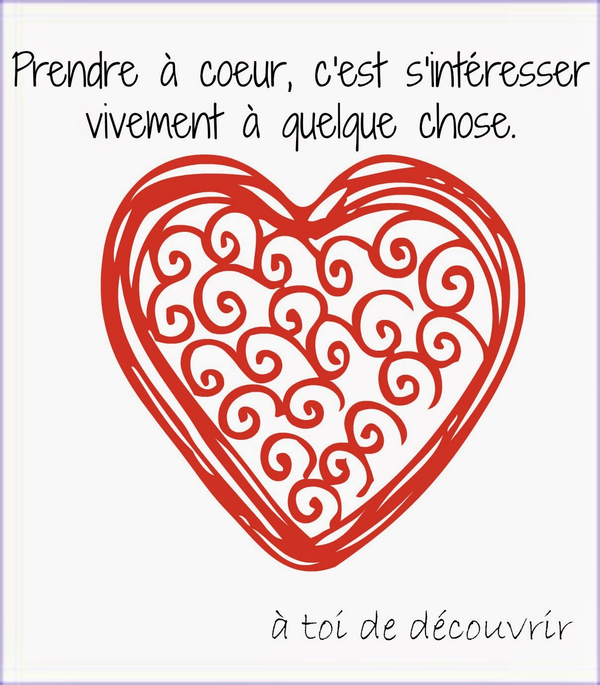 Expression avec le mot «coeur»