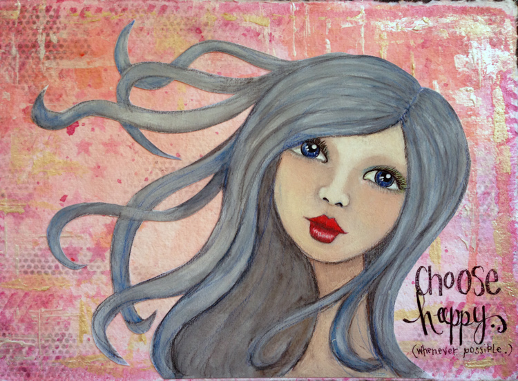 Quintessentially Me: Whimsy Girls Art Journal "Choose Happy...."