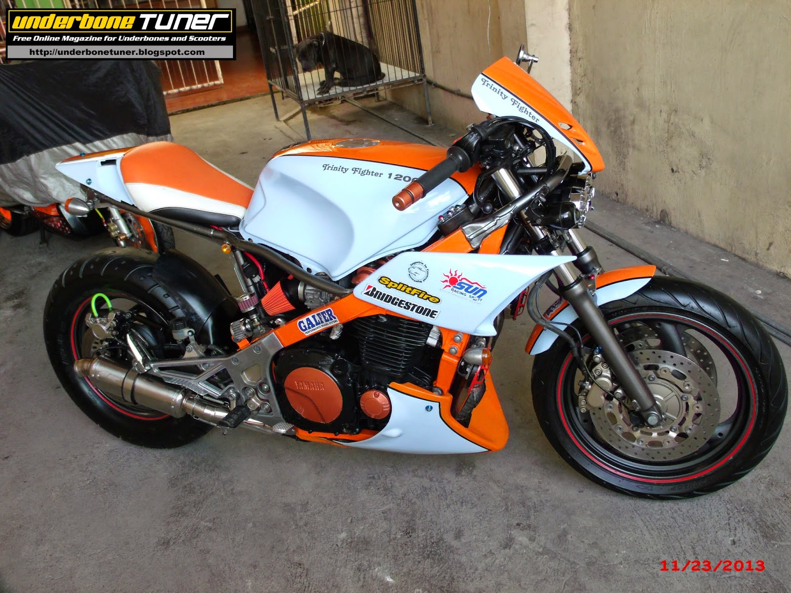 underbone tuner: The Yamaha FJ1200 Street fighter by Trinity Customs Werx
