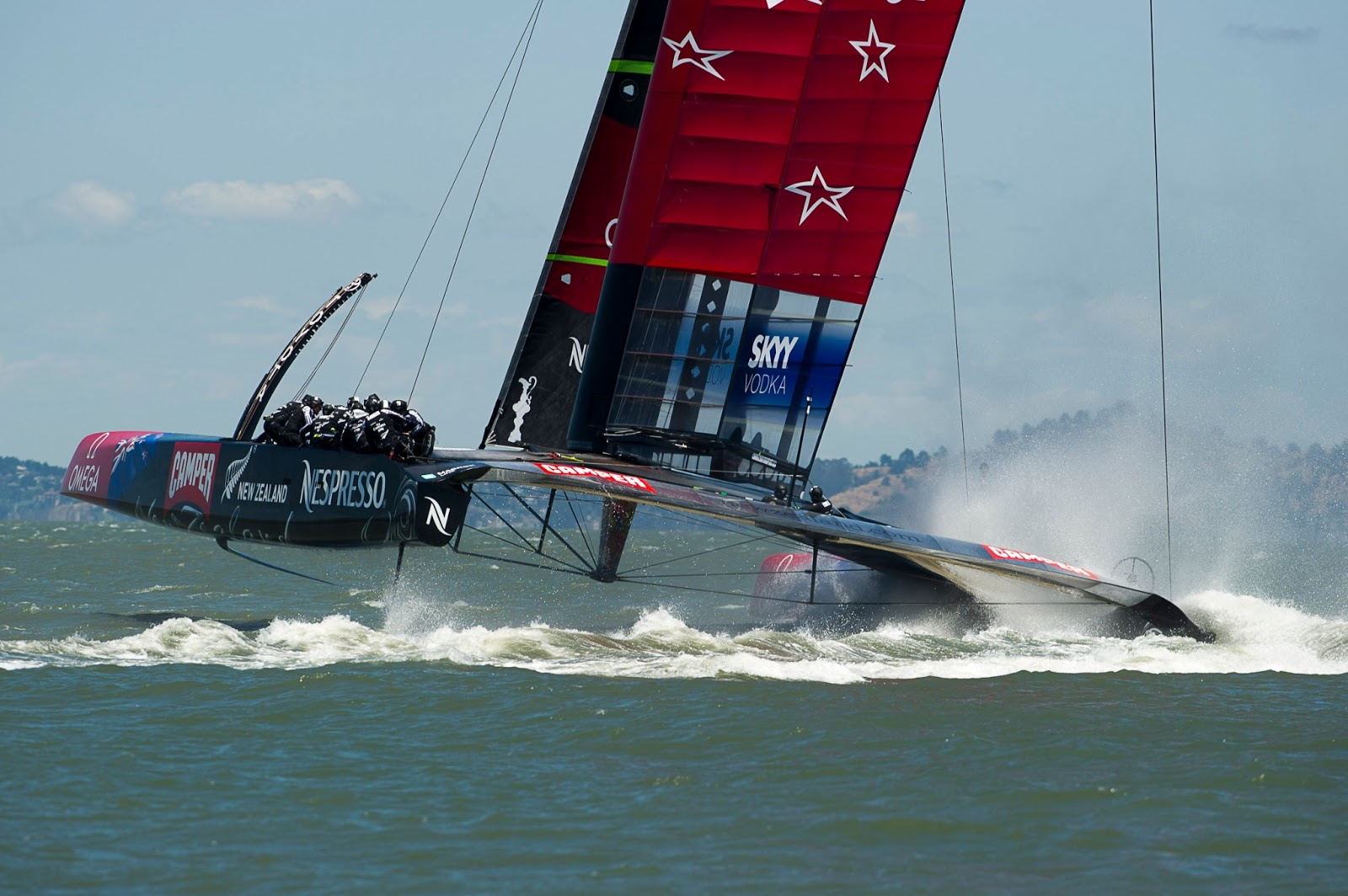 Emirates Team New Zealand AC72 sails in good breeze for racing ...
