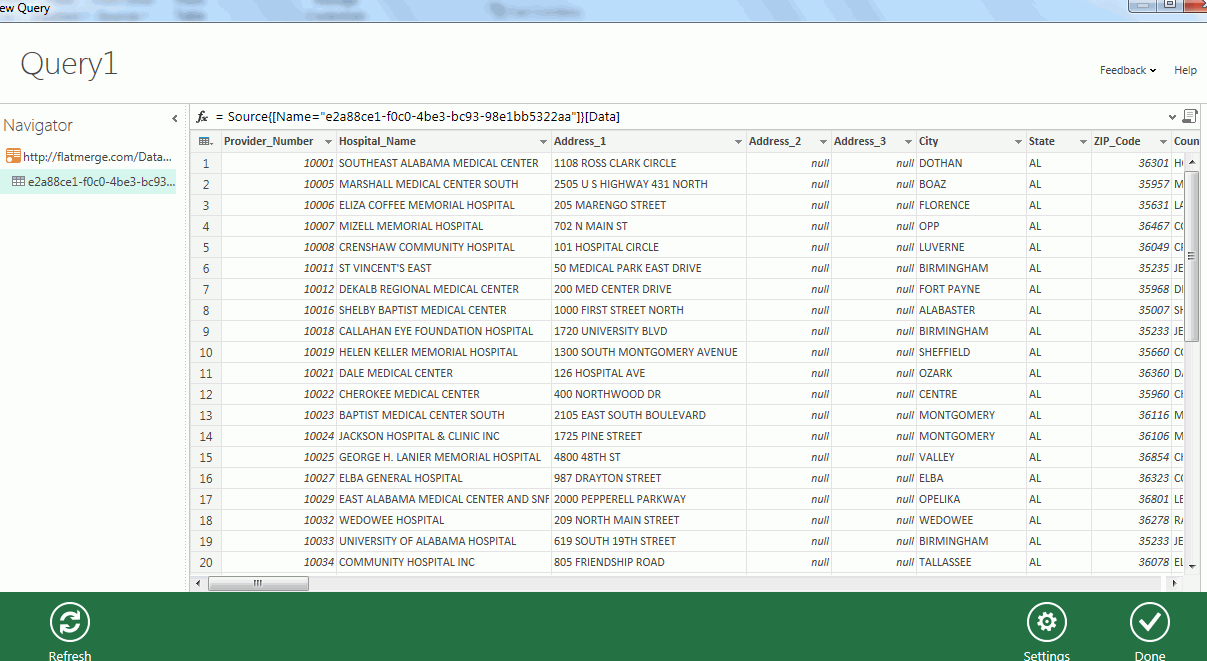 FlatMerge Blog: Exploring Hospital Patient Survey Data With Excel GeoFlow