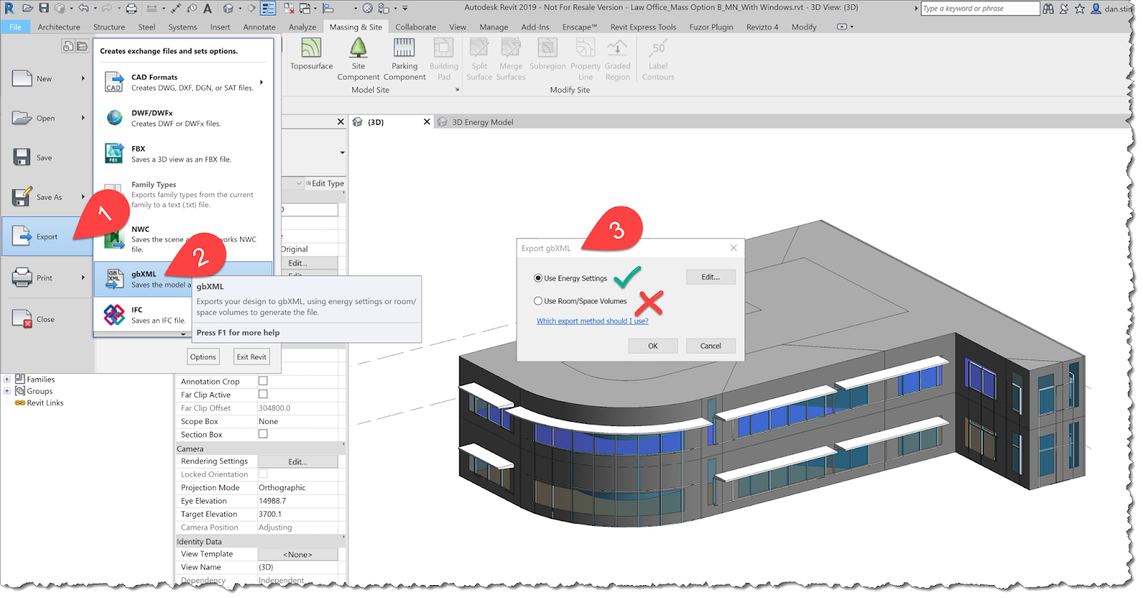 BIM Chapters: Revit 'Energy Settings' Tip - Avoid Masses Only Setting