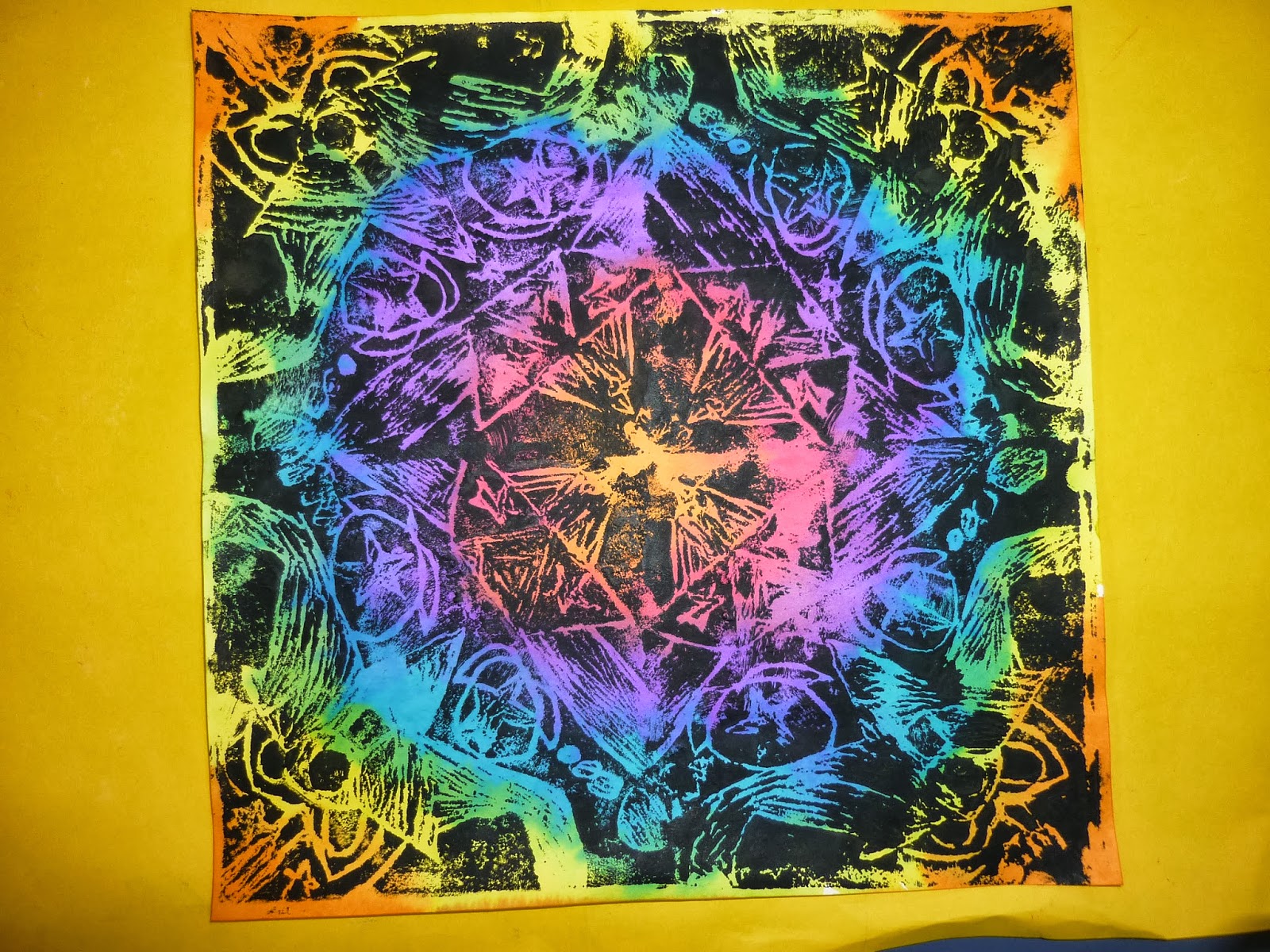 Mrs. Werner's Art Room: 5th Grade Radial Design Printmaking