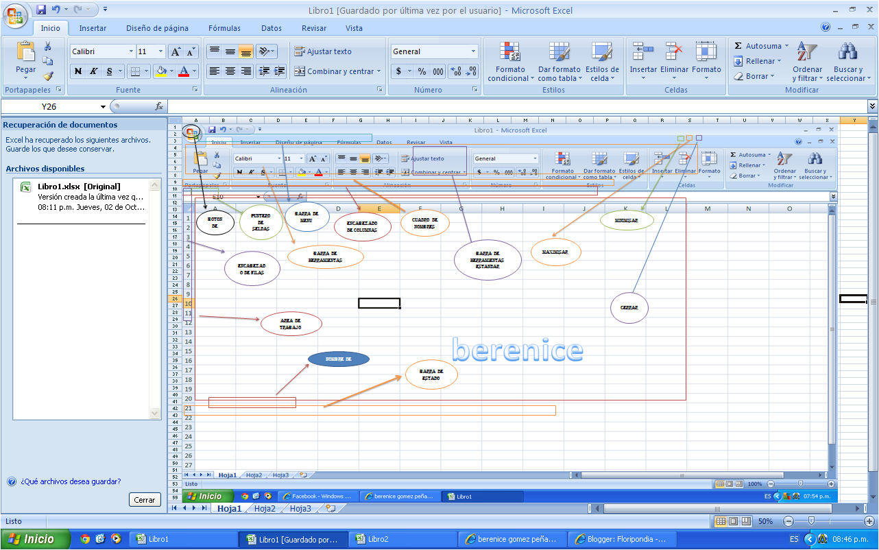 Floripondia: PARTES DE EXCEL