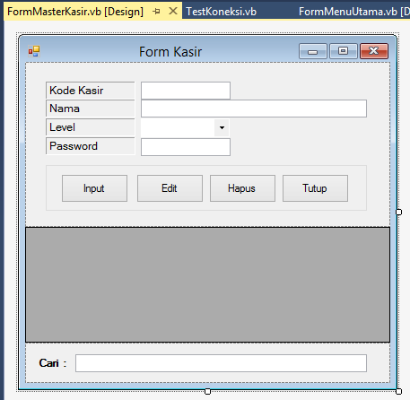 Membuat Form Kasir Dengan VB Net 2013 - Belajar VB 6.0 dan Belajar VB .Net