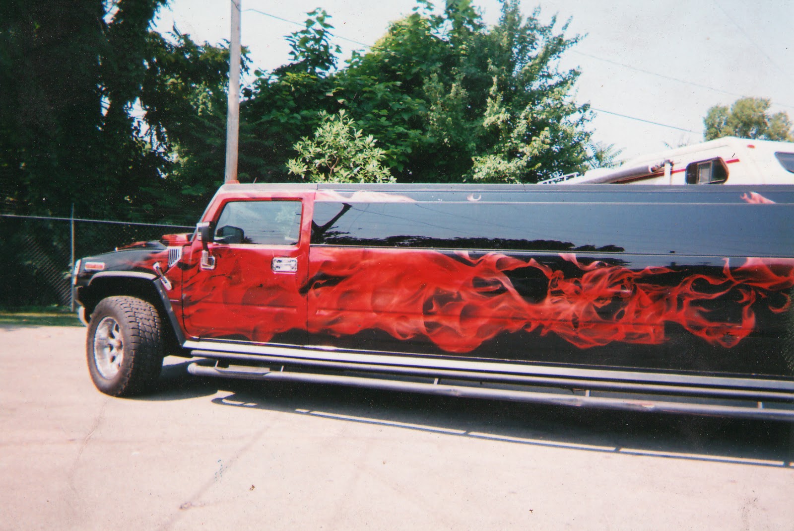 Keeley's Custom Auto & Sign Shop: Flamed Hummer Limo!