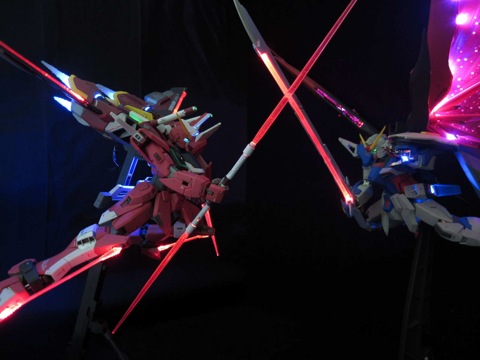 GUNDAM GUY: MG 1/100 Infinite Justice Gundam Customized Build w/ LEDs