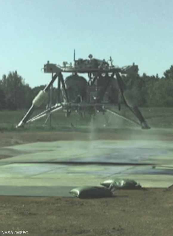 Lunar Pioneer: Mighty Eagle lander 100 foot flight at Redstone