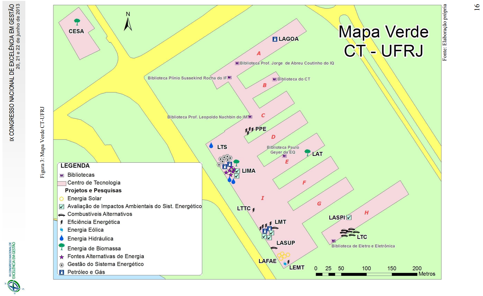 Mapa verde da Unicamp