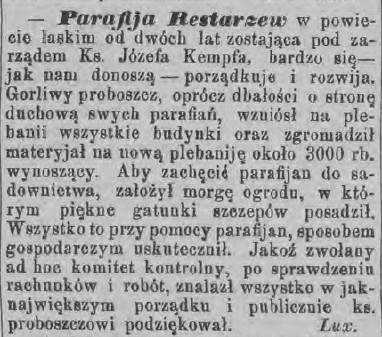 Wsie regionu sieradzkiego : Restarzew