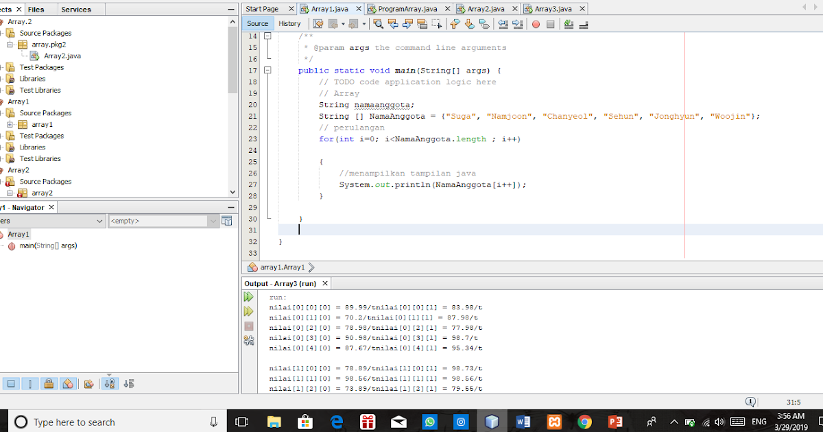 Qilaworld Penerapan Array Pada Java