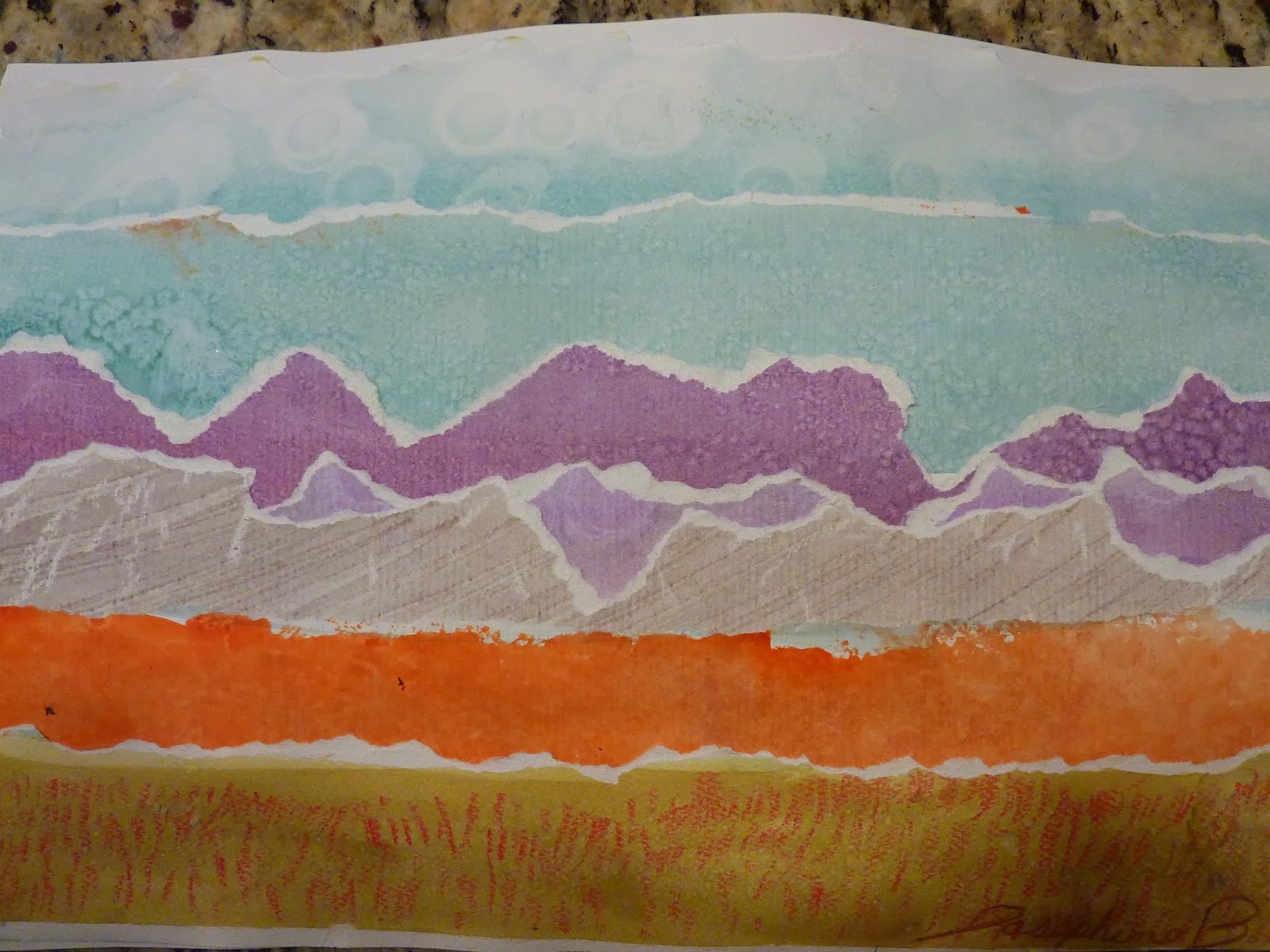 P. C. K. Art Room : Watercolor Collage Landscape