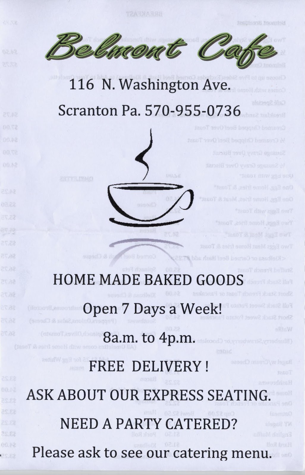 Frank's Place: Belmont Cafe