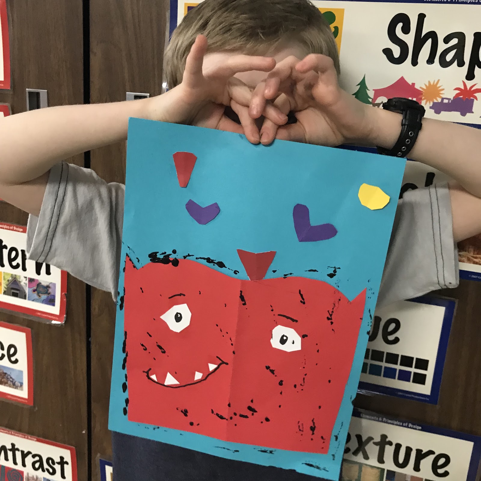 Elements of the Art Room: 1st grade Love Monsters