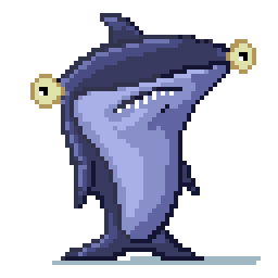 Le Bistro: 8-bit sharky + blink animation