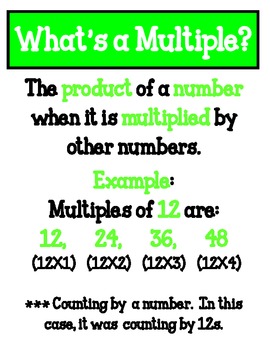 The Best of Teacher Entrepreneurs II: FREE MATH LESSON - “Multiples ...