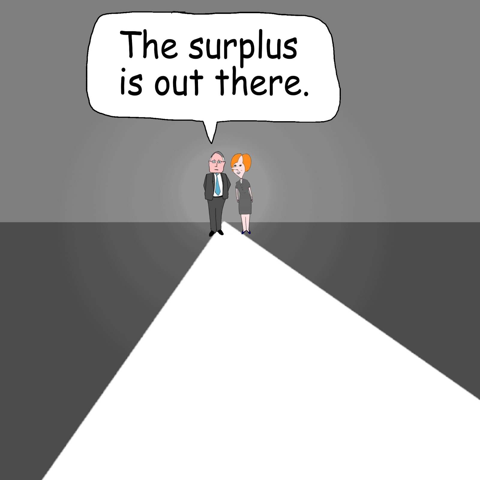 laberal: Wayne Swan and the budget surplus. Cartoon.