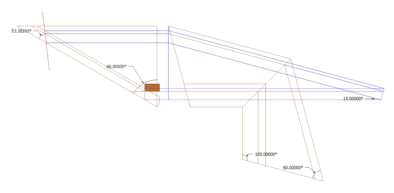 Roof Framing Geometry: Rising Purlin with Rafter Seat Cuts