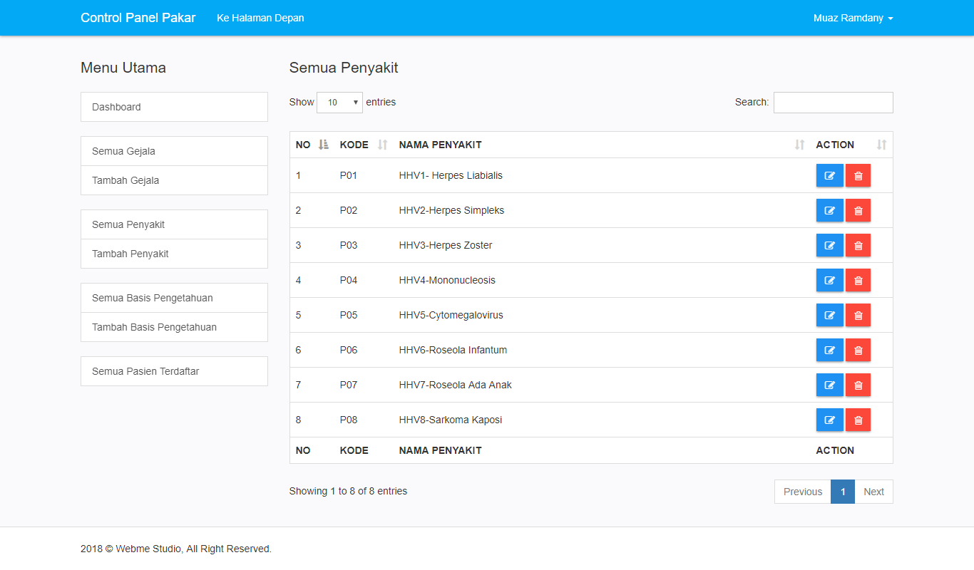 Sistem Pakar Metode Teorema Bayes - Webme Studio