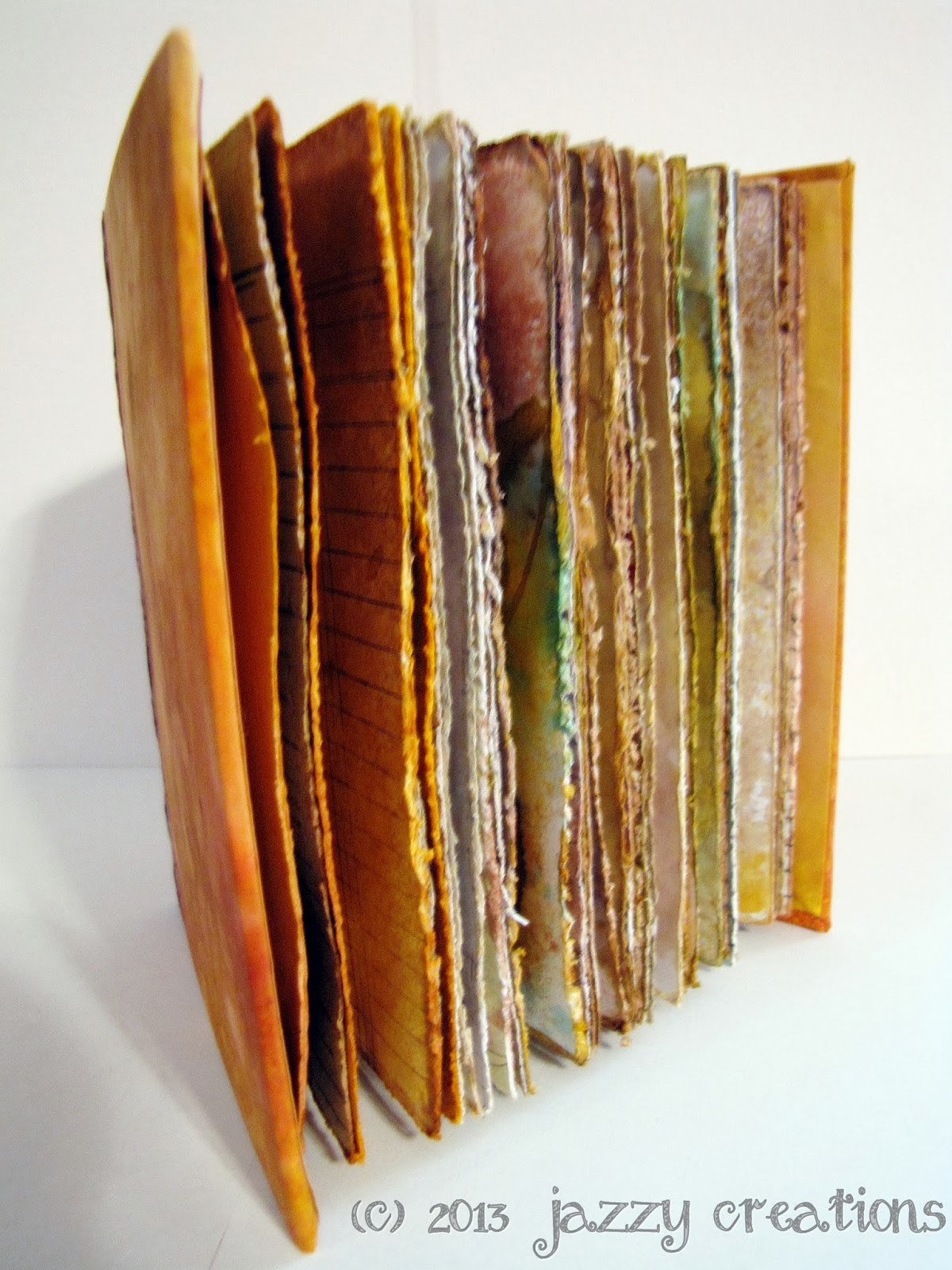 Jazzy Creations...: Small Journal with Vibrant Hand Dyed Pages-Available!