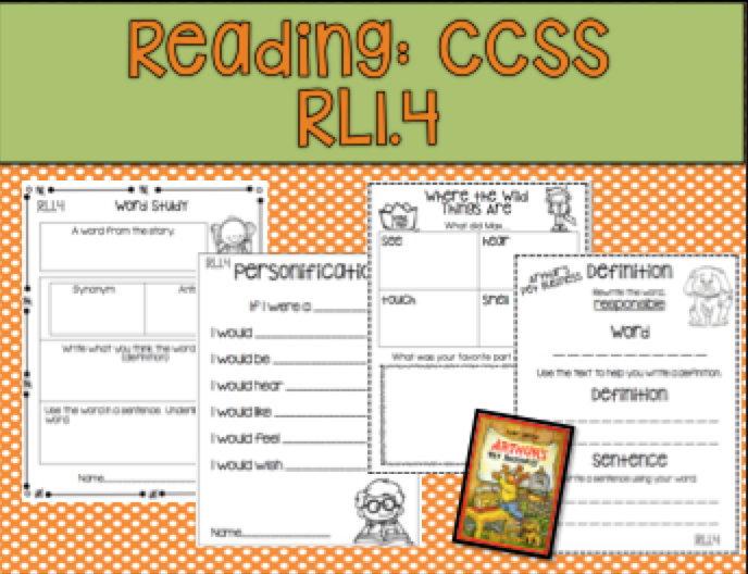 1st Grade Hip Hip Hooray!: Reading: Literature CCSS