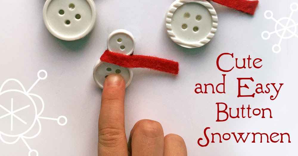 little dear tracks: Button Snowmen