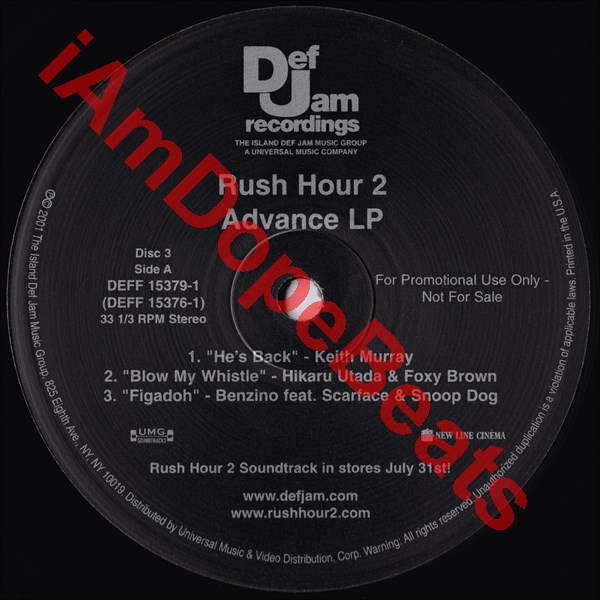 iAmDopeBeats Catalog: Various Artists - Rush Hour 2 [Advance LP Vinyl]