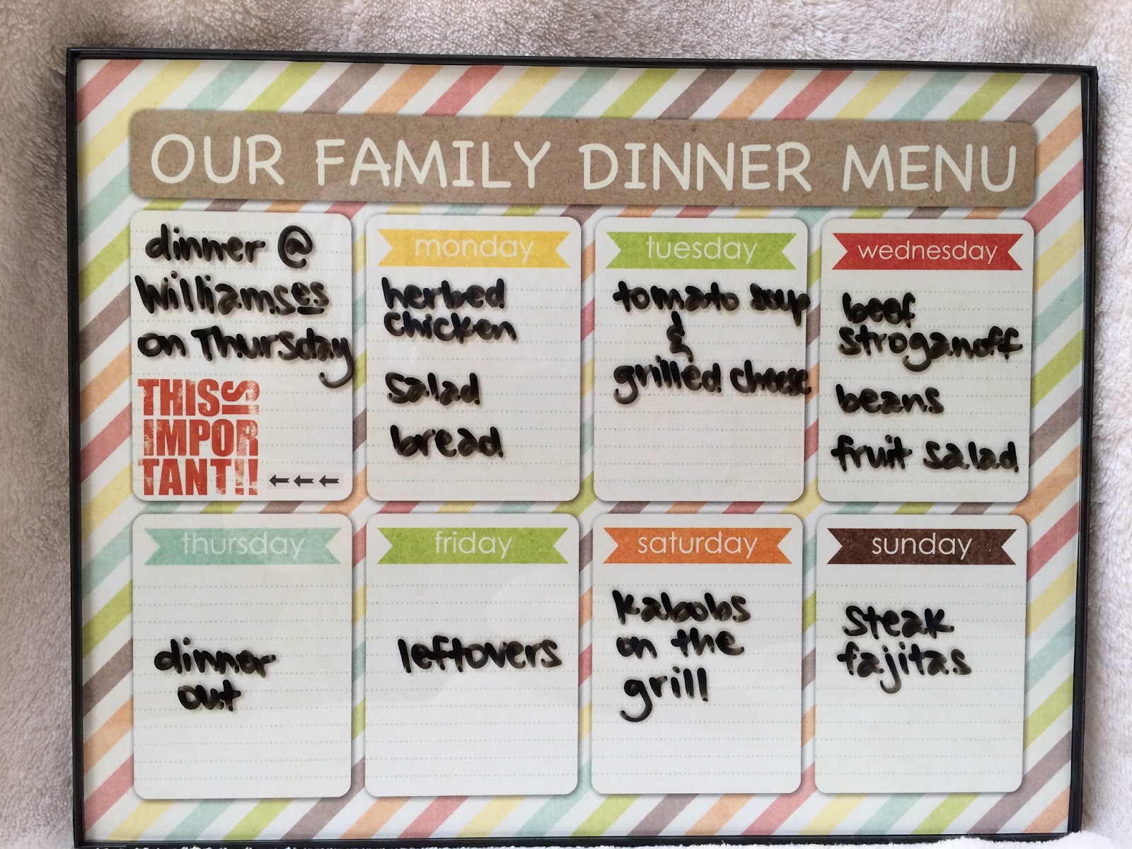 Photo & Story Treasures: chore charts and meal planners from scrap pages