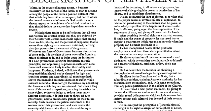 Declaration of Sentiments