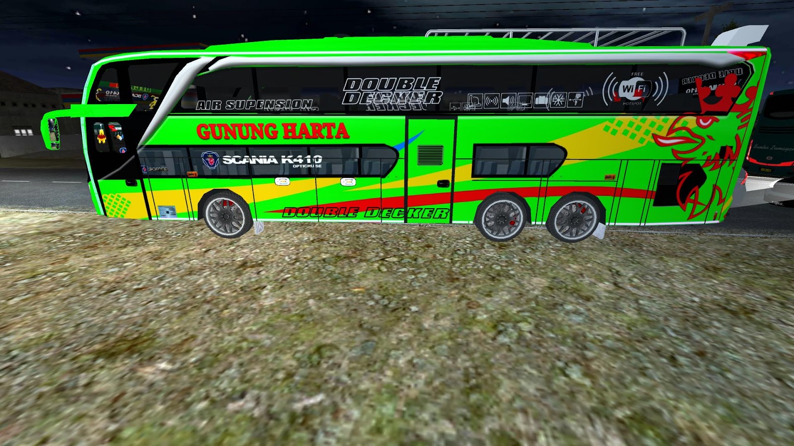 Livery Bus Gunung Harta Double Decker by Hanafi BUSSID - Bagus ID