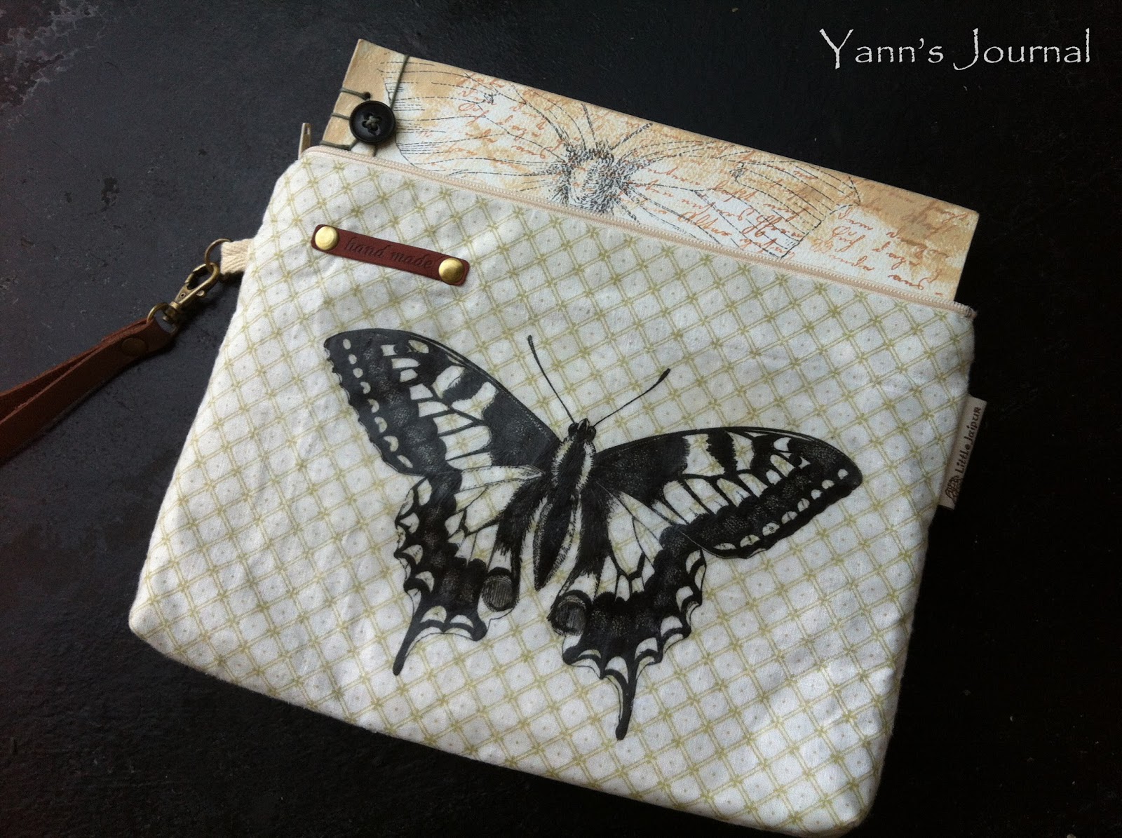 Yann's Journal: Vintage Butterfly Image Transfer Purse