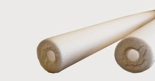 pool noodles: white pool noodles