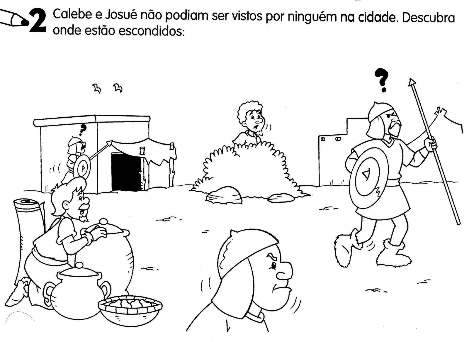 Escolinha Bíblica da Garotada: Lição 2: Raabe: Trabalhinhos para colorir