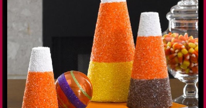Dollar Store Crafter: Glittered Candy Corn Cones