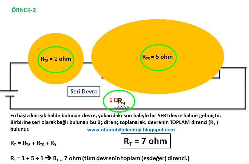 Seri Paralel ve Karışık Devrede Akım-Gerilim-Direnç Hesaplaması