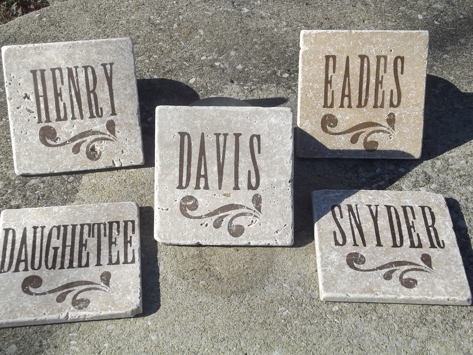 SewItMakeItBakeIt: Latest Project-30 personalized stone trivets