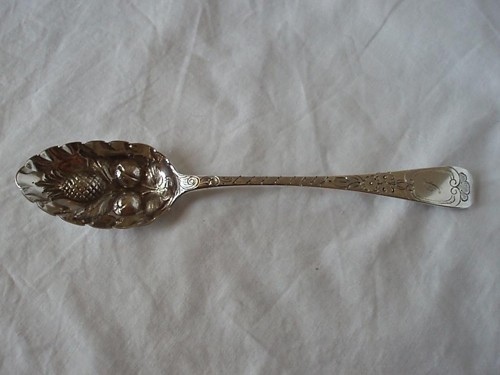 Fossils & Antiques: BERRY SPOON, STERLING SILVER, LONDON 1842