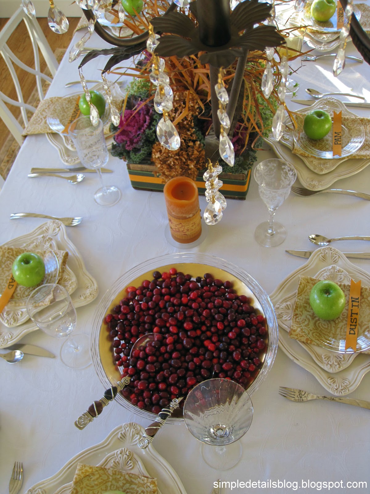 Simple Details: our thanksgiving table...