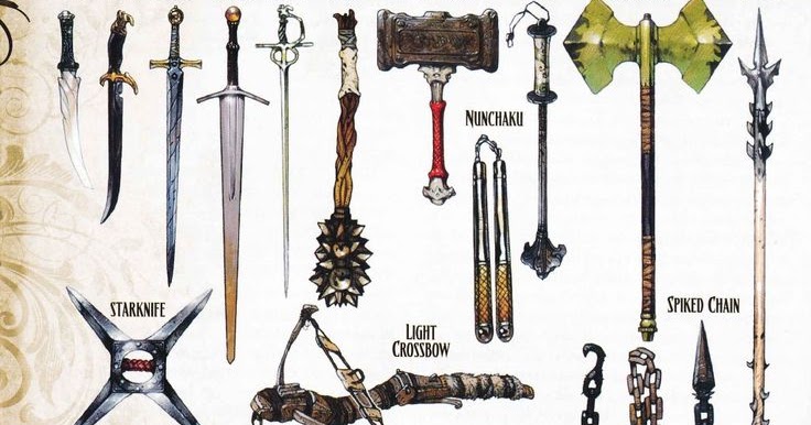 Descrição de armas D&D 3.5 | Help RPG