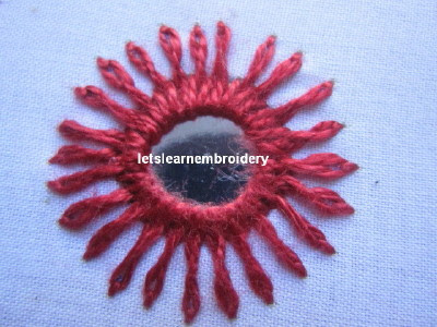 Let's learn embroidery: Mirror work 6
