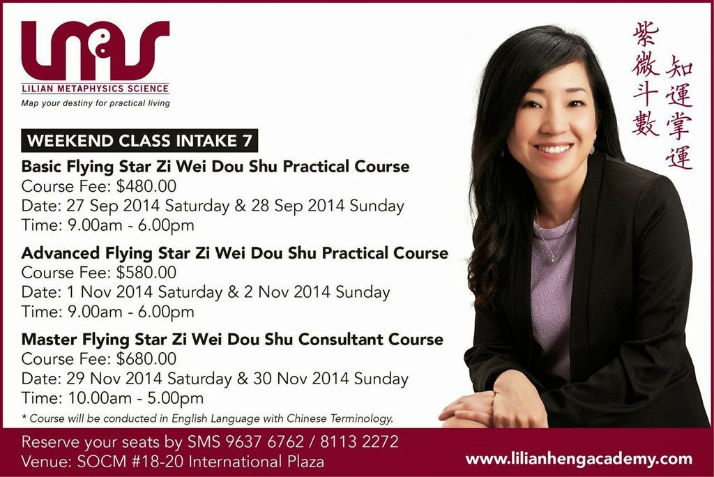 Applied Date Selection: English Zi Wei Si Hua course in Singapore