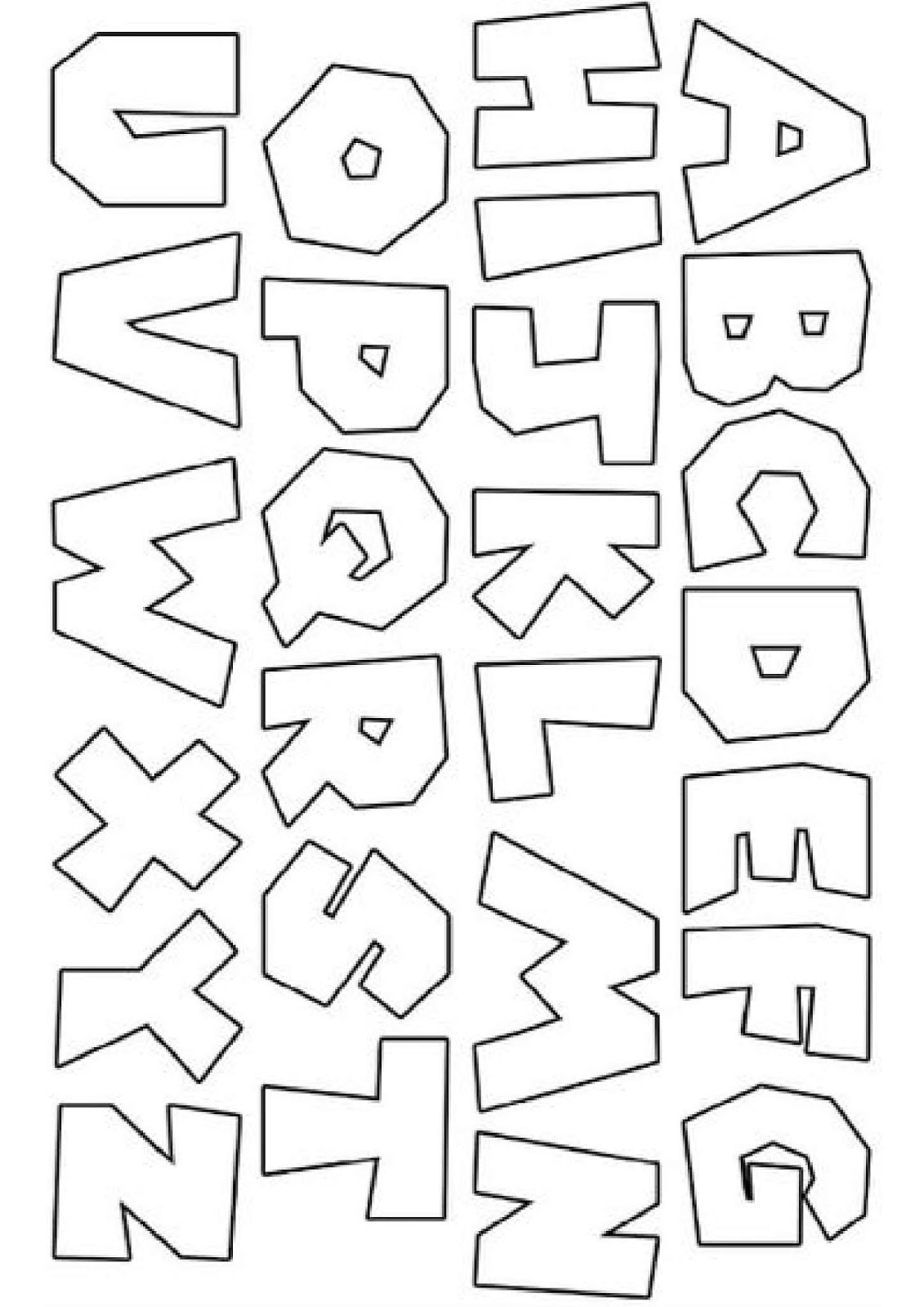ABC - Letras do alfabeto para imprimir: 60 moldes do alfabeto lindos ...